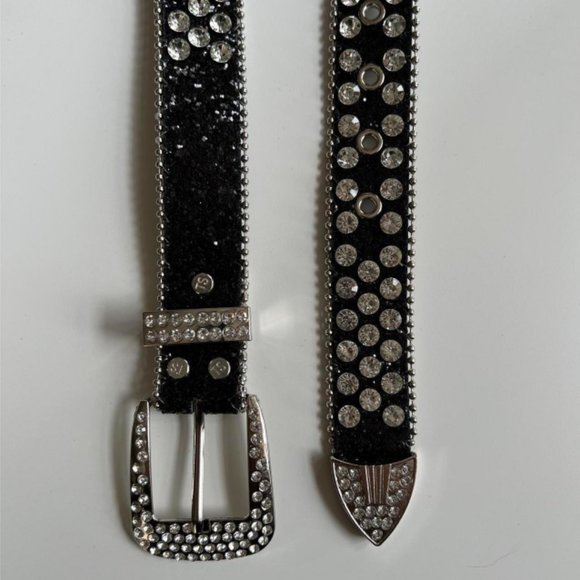 Accessories | Y2k 200s Skull Rhinestone Crystal Goth Emo Punk Belt ...